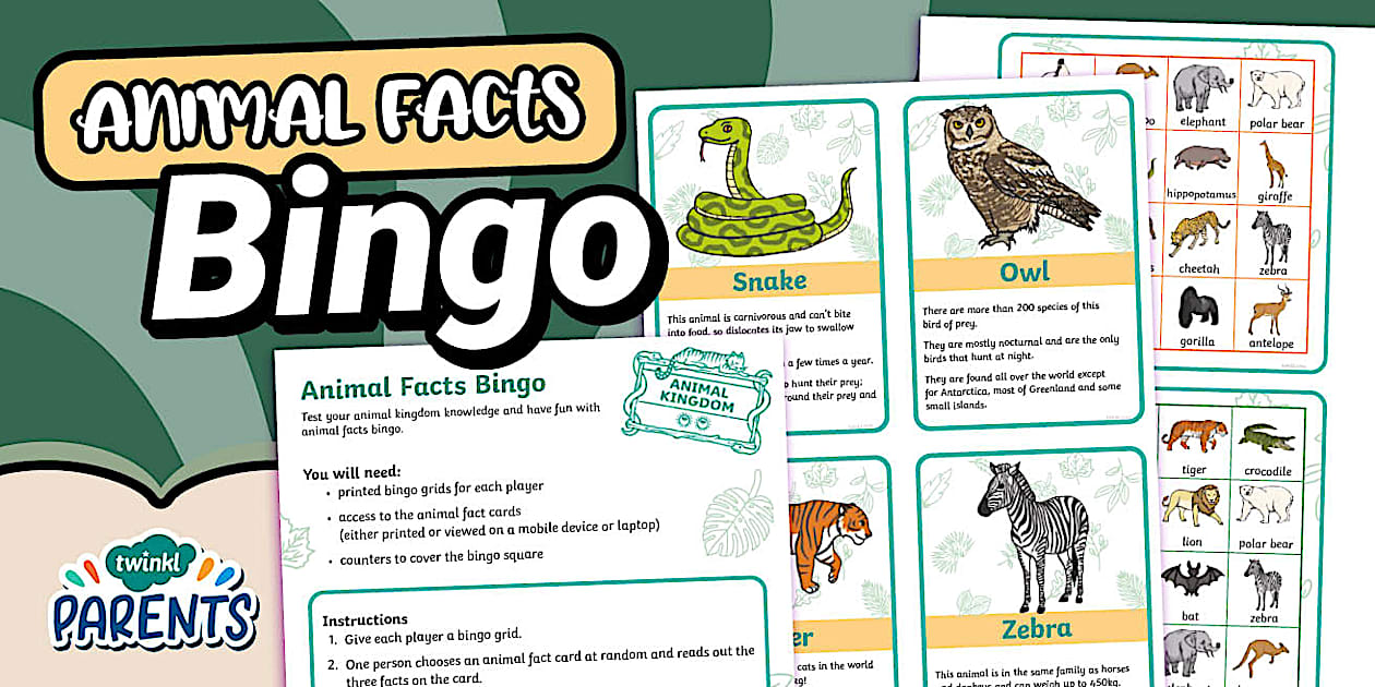 Animal Facts Bingo - Parents - Games and Puzzles