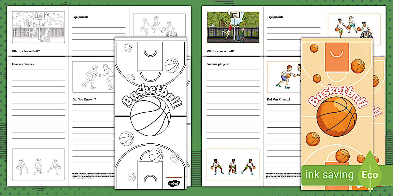 Basketball Leaflet Template (teacher made) - Twinkl