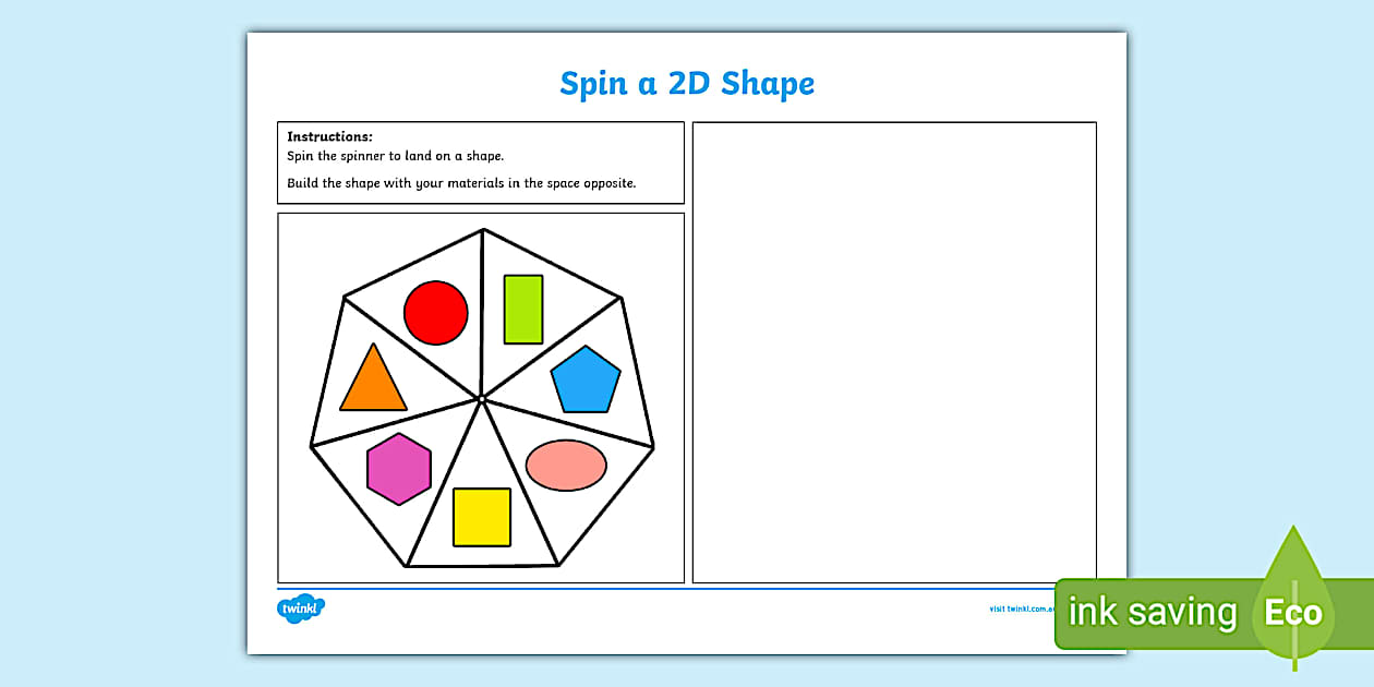 Spin a 2D Shape Game (teacher made) - Twinkl