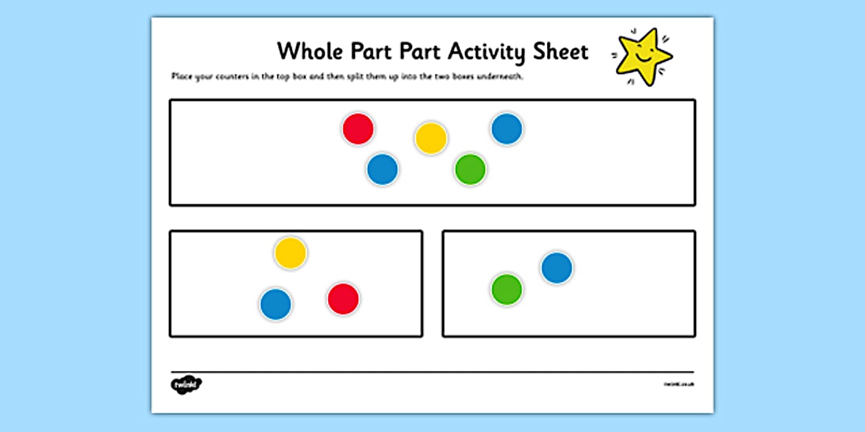 Whole Part Part Worksheet / Worksheet (Teacher-Made)