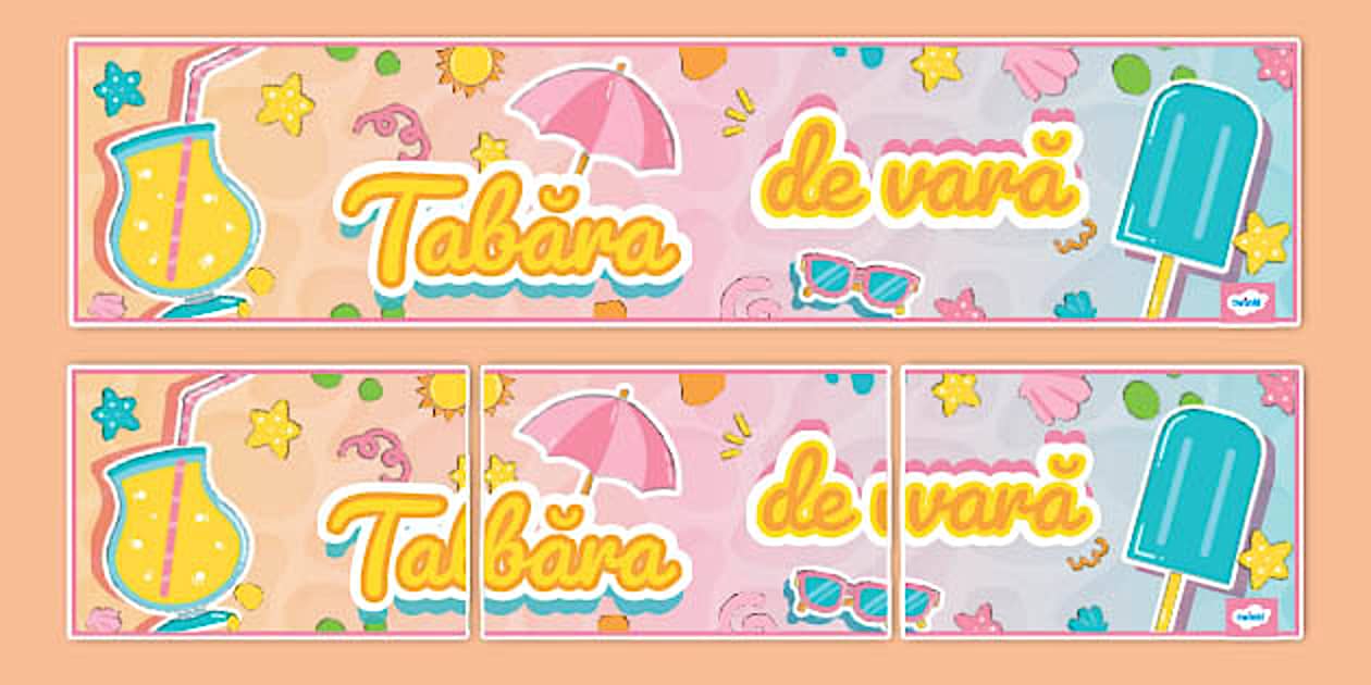 Tabăra de vară – Banner (Teacher-Made) - Twinkl