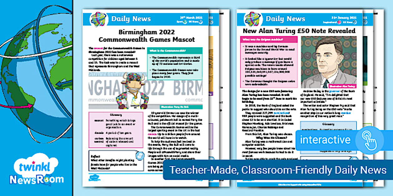 NewsRoom Weekly LKS2 Reading Comprehension Pack - 2nd April 2021