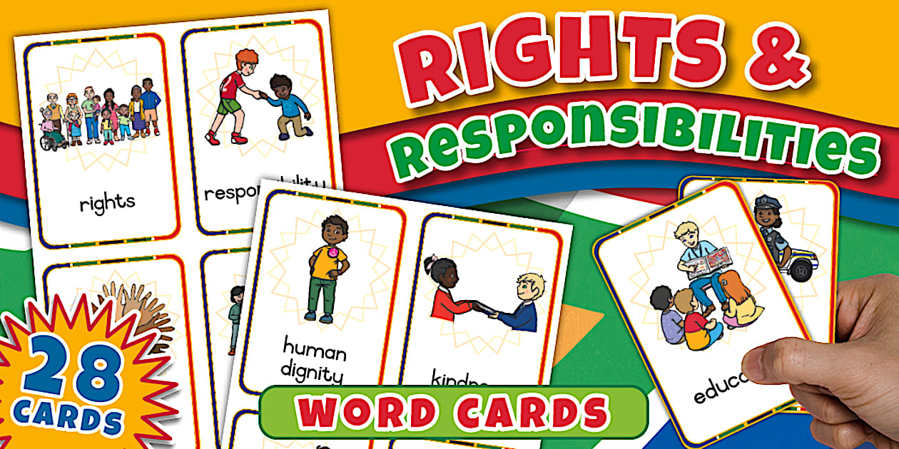 Grade 3 LS T1 Rights and Responsibilities Word Cards (CAPŚ)