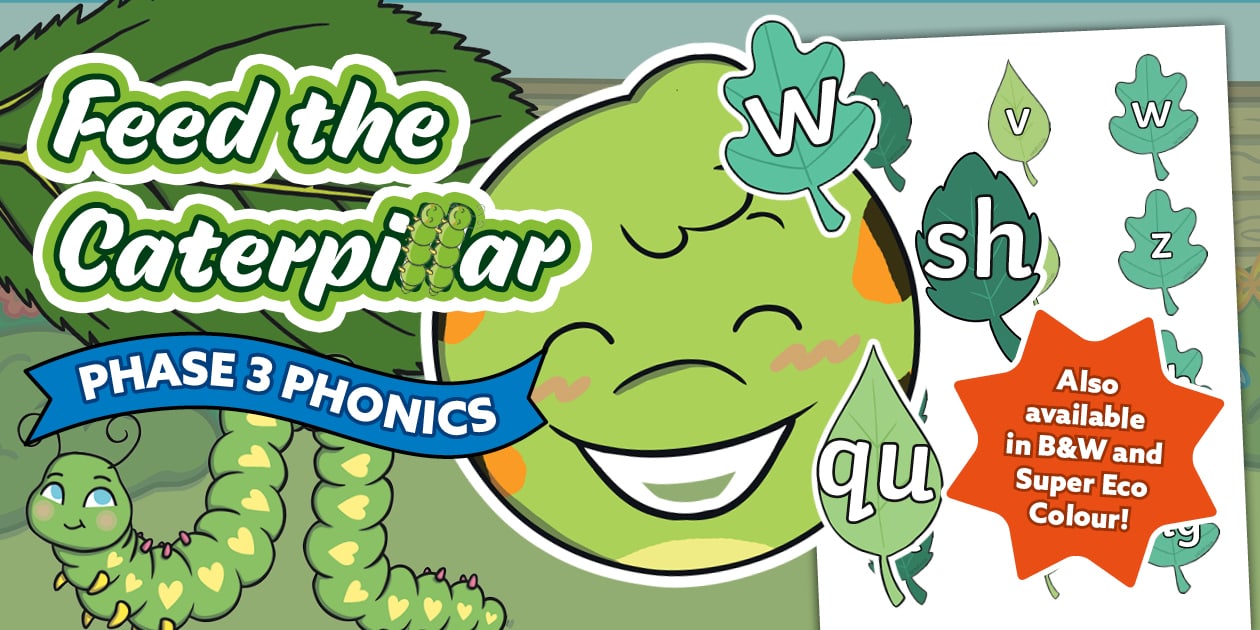 Feed the Caterpillar Phase 3 Phonics Game