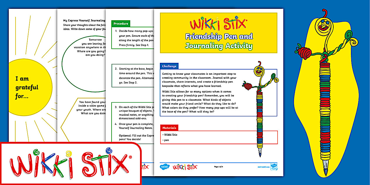 FREE! - Wikki Stix Friendship Pen | 6th Grade Resource | Twinkl USA