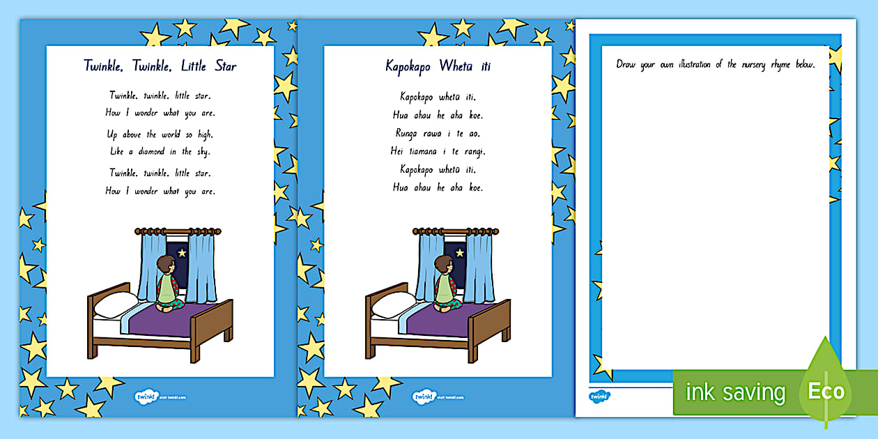 Twinkle, Twinkle, Little Star Worksheet / Worksheet - Twinkl