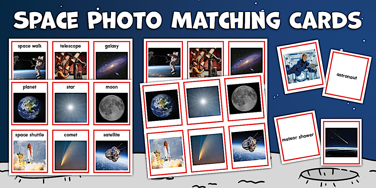 Space Photo Matching Cards (teacher made) - Twinkl