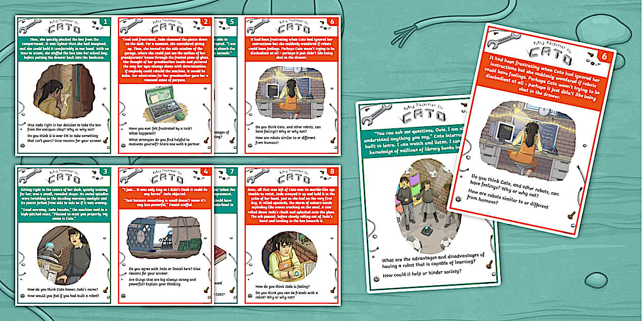 'My Name Is Cato' KS2 Story Discussion Cards (teacher made)