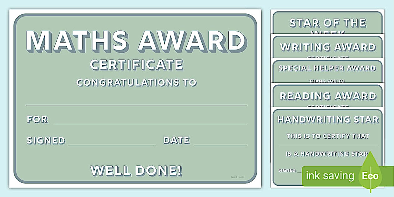 3D Effect Themed Certificate and Award Variety Pack - Twinkl