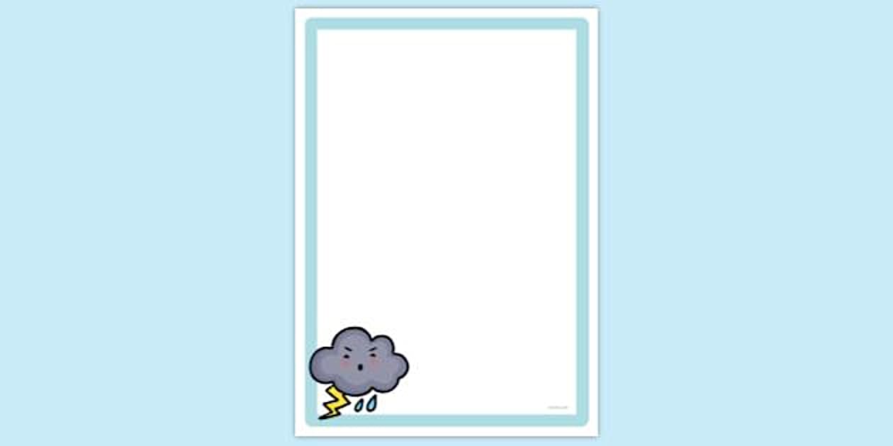 Thunder Page Border | Twinkl Page Borders (Teacher-Made)