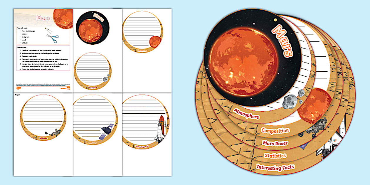 Mars Circles Booklet (teacher made) - Twinkl