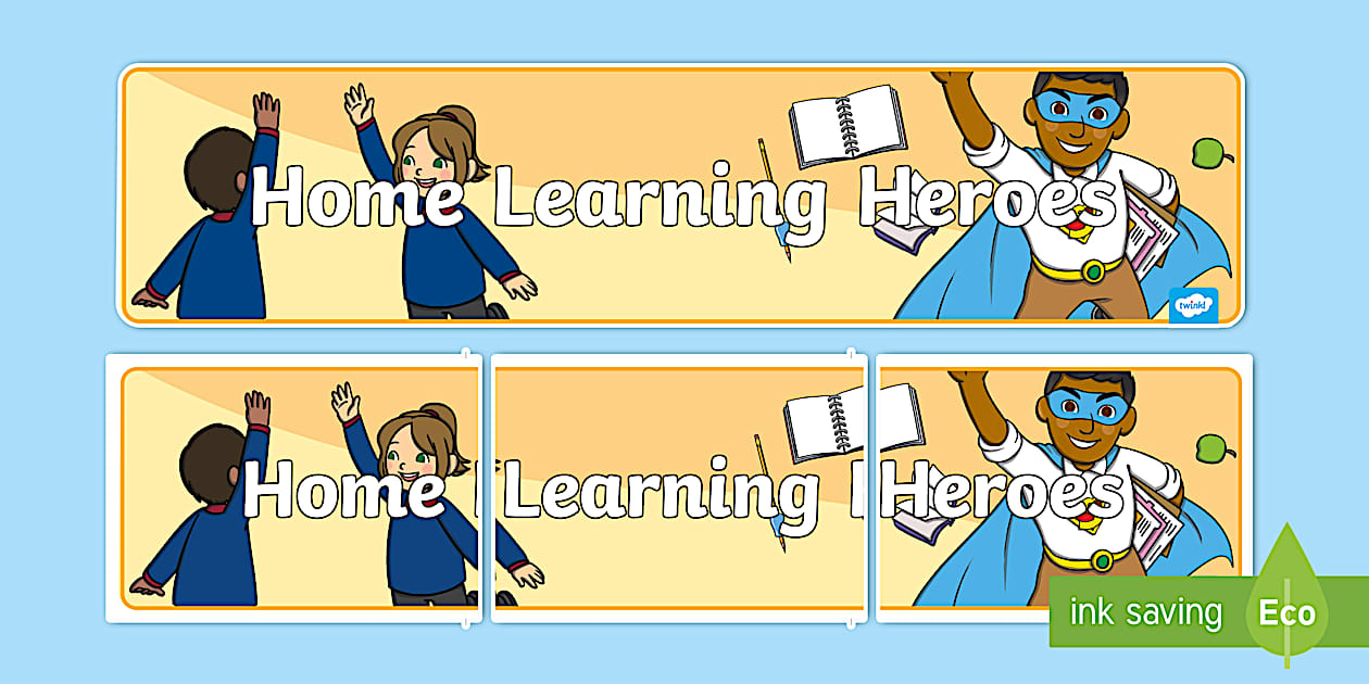 👉 Home Learning Heroes Display Banner (teacher made)