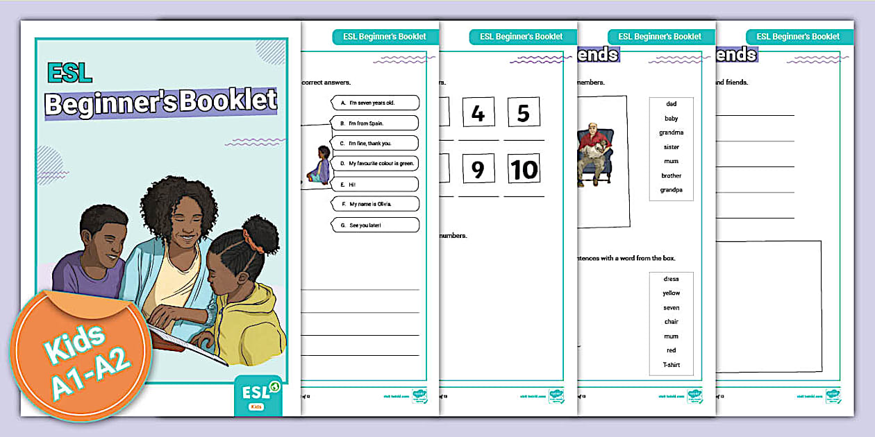 Twinkl's ESL Beginner's Booklet for Kids (teacher made)
