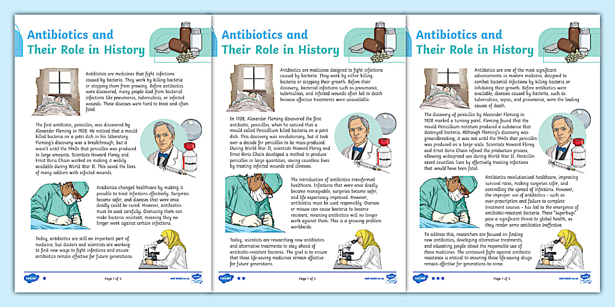 Antibiotics and Their Role in History Differentiated Activity