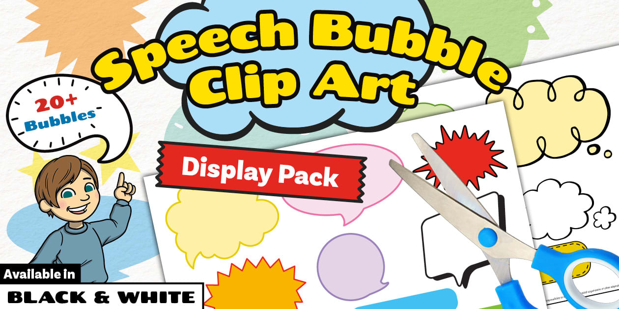 Speech Bubble Clip Art Display Pack