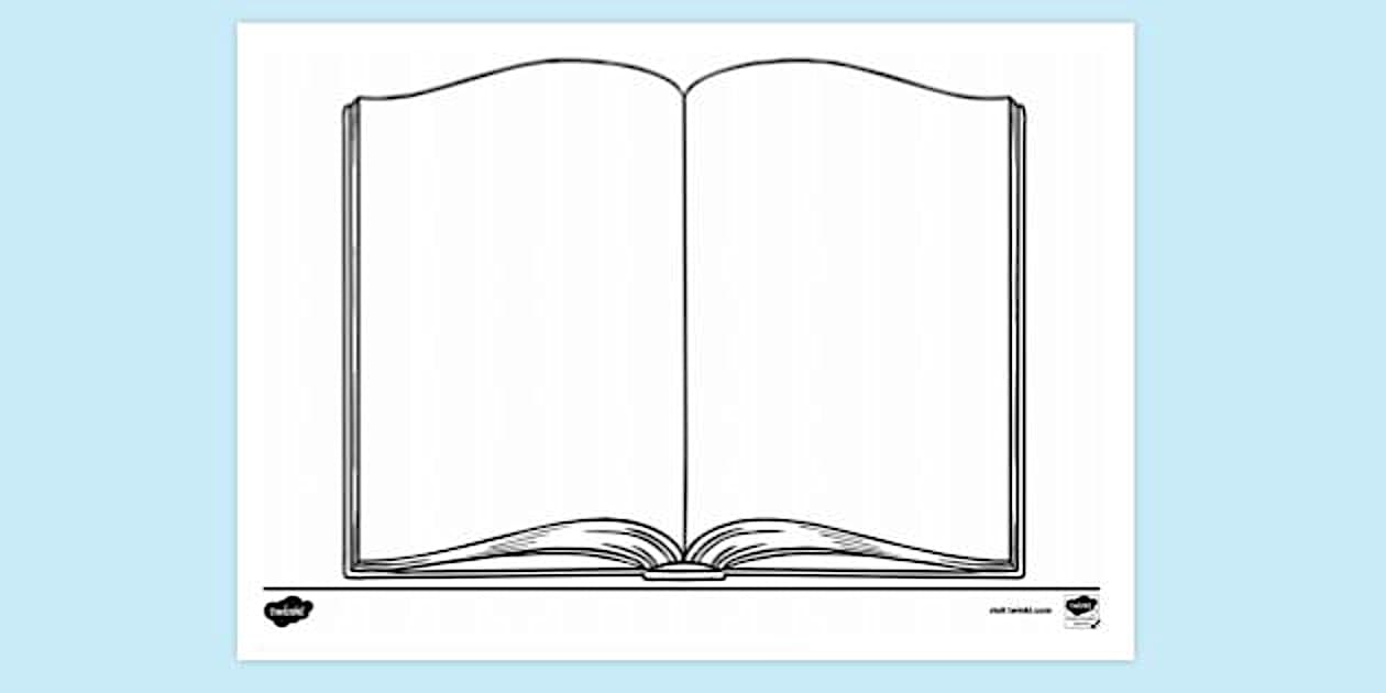 School Text Book Colouring Sheet | Colouring Pages - Twinkl