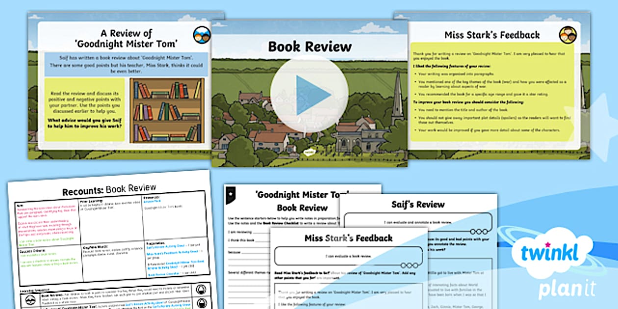 World War II: Goodnight Mister Tom: Recounts Y5 Lesson Pack To Support