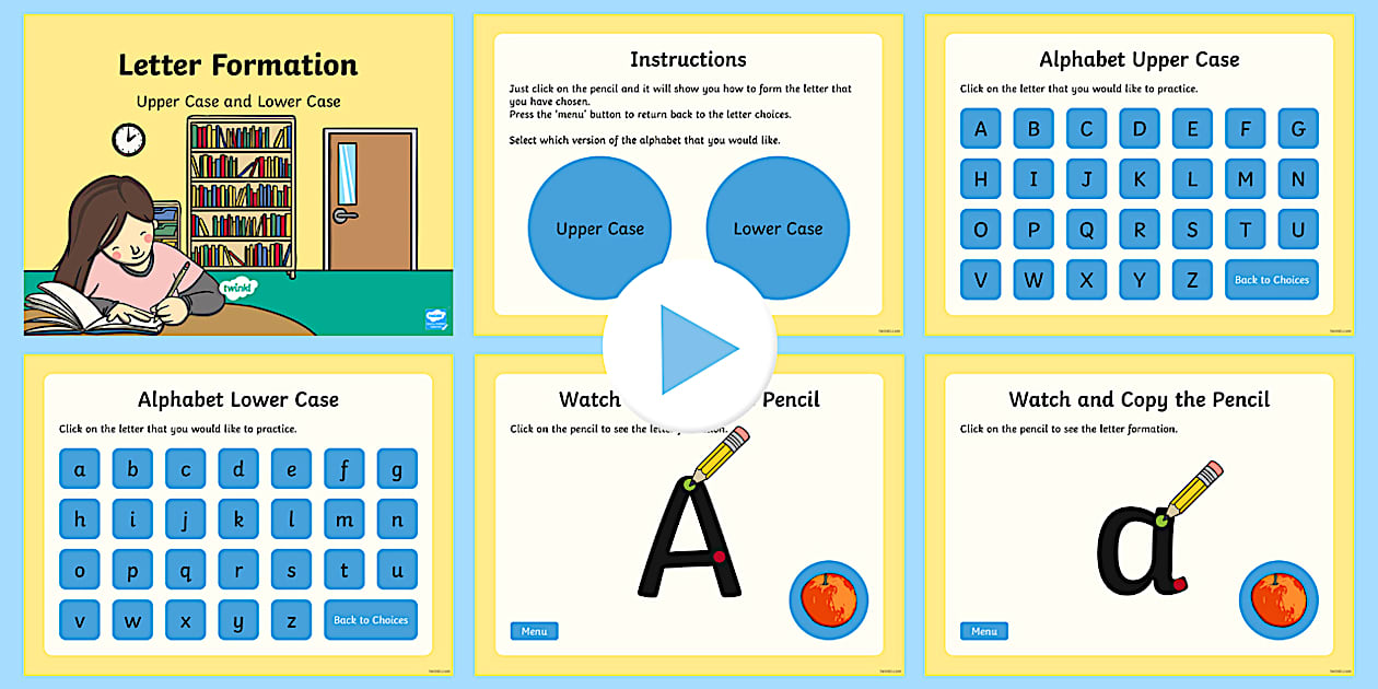 Precursive Upper and Lowercase Letter Formation PowerPoint