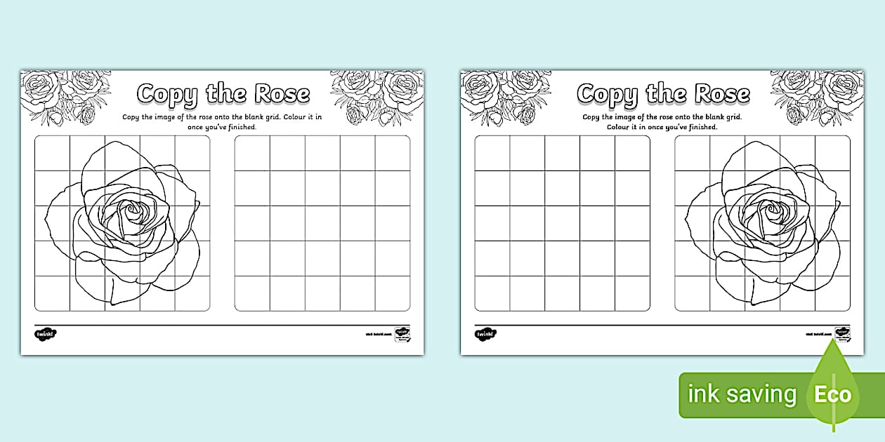 Copy the Rose Worksheet (teacher made) - Twinkl