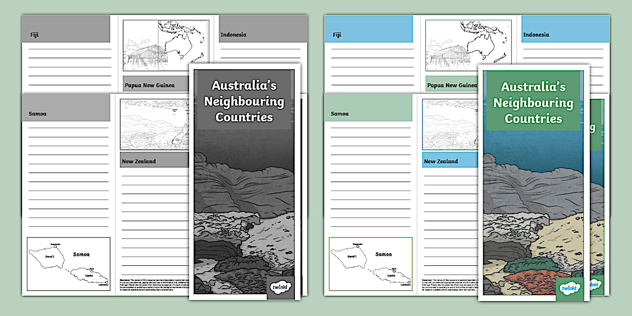Australia's Neighbours Leaflet Template