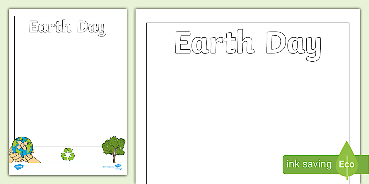 Earth Day Poster Activity (teacher made) - Twinkl