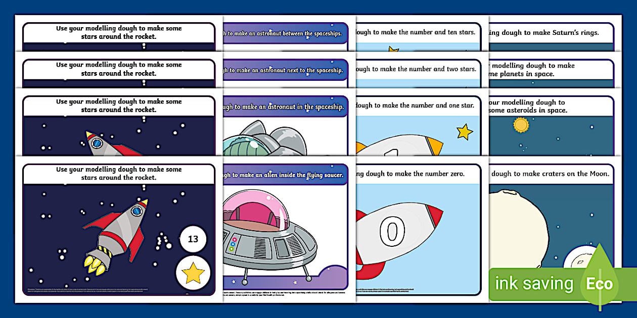 Space Playdough Mats Pack (teacher made) - Twinkl