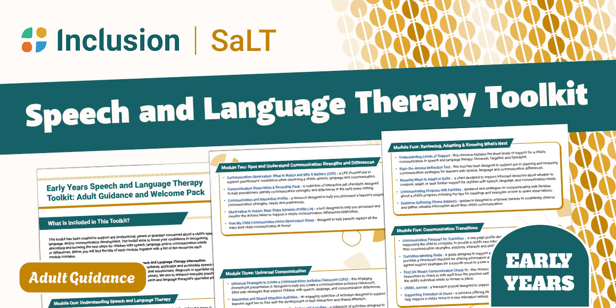 EY Speech and Language Toolkit Adult Guidance