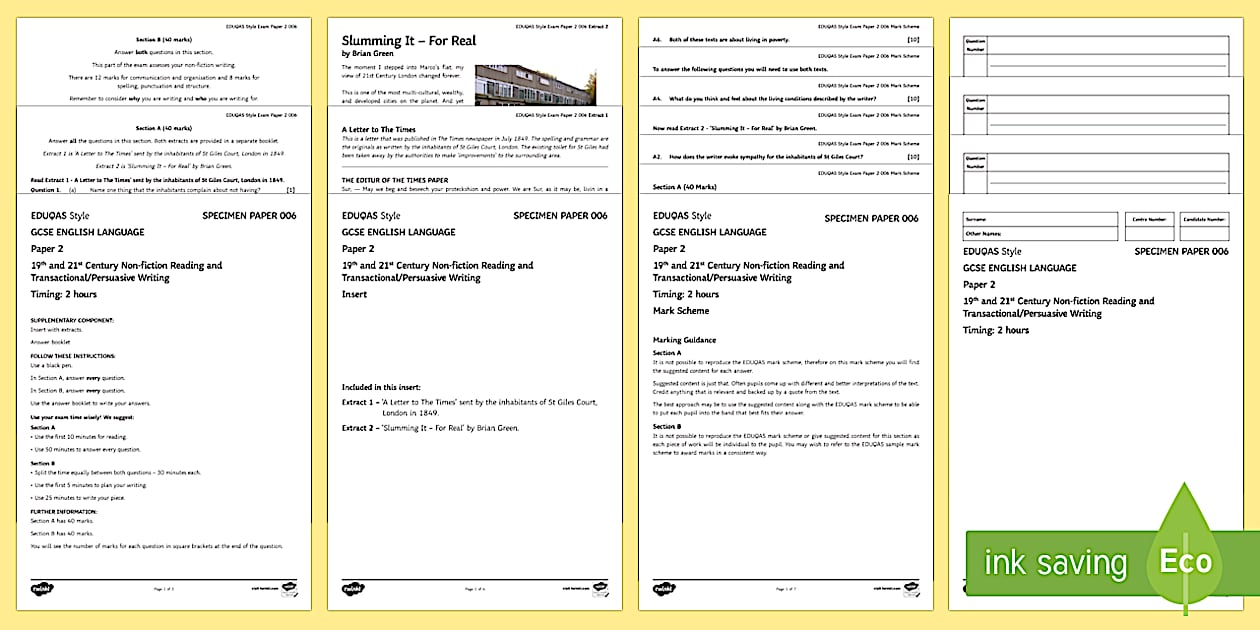 Eduqas English Language Component 2 | Beyond (teacher made)