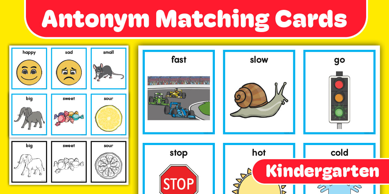 Antonyms Matching Cards