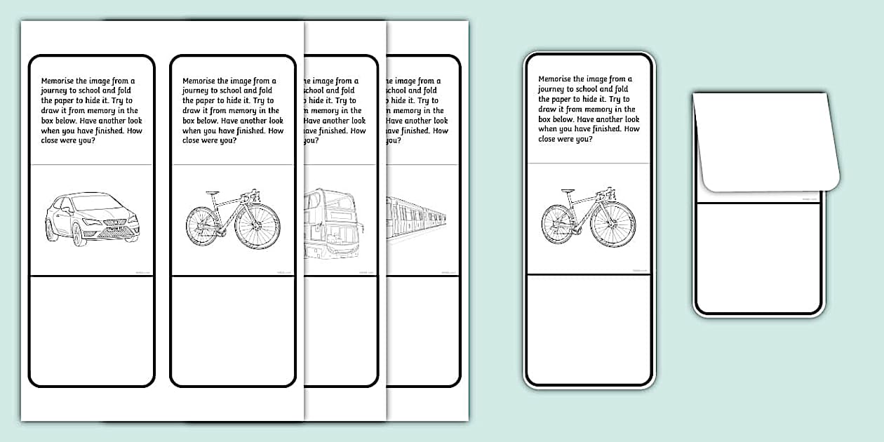 Journey to School Draw From Memory Activity (Teacher-Made)