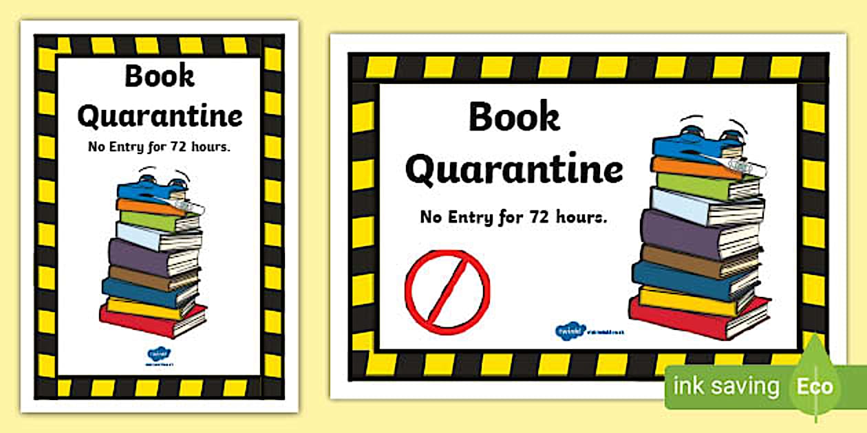 Book Quarantine Poster (teacher made) - Twinkl