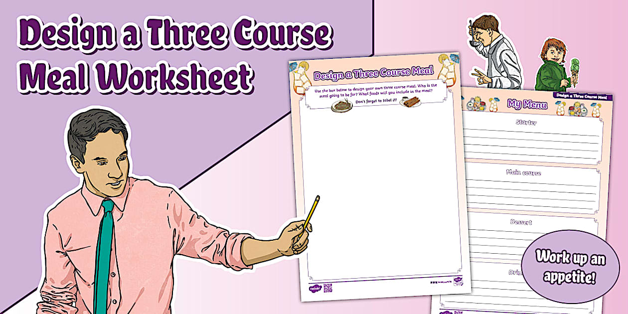 Design a Three Course Meal Worksheet