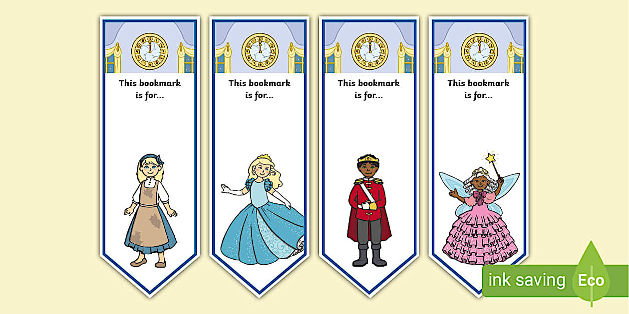 Cinderella Editable Bookmarks (teacher made) - Twinkl