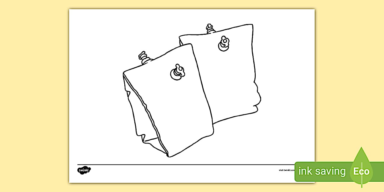 Armbands Colouring Page (teacher made) - Twinkl
