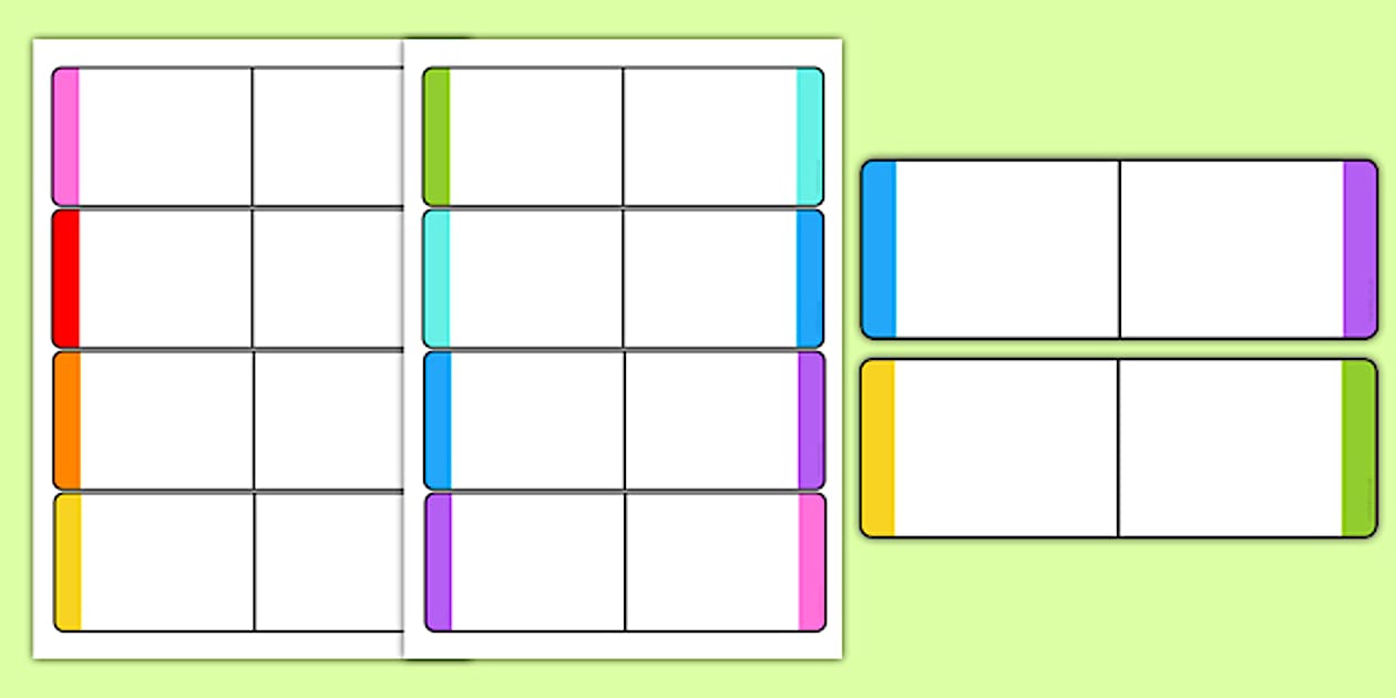 Black and White Editable Colour Loop Card Templates - Twinkl