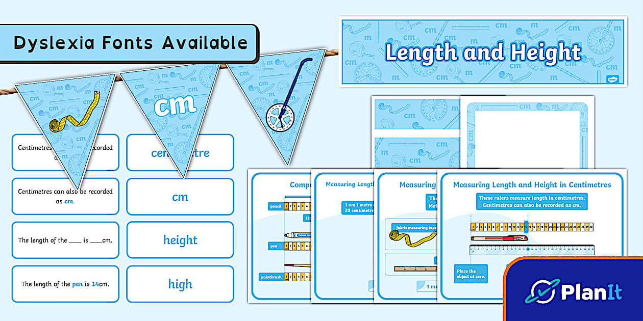 👉 PlanIt Maths Y2 Length and Height Display Pack - Twinkl