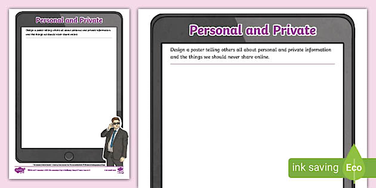 Personal and Private LKS2 Poster Activity - PSHE resources