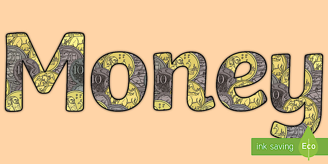 Money: Coins Display Lettering - 'Money' Display Lettering