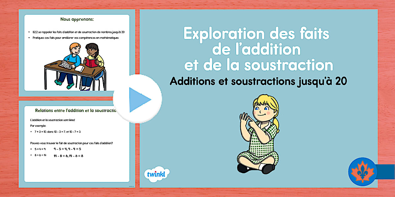 Building Addition and Subtraction Facts PowerPoint French