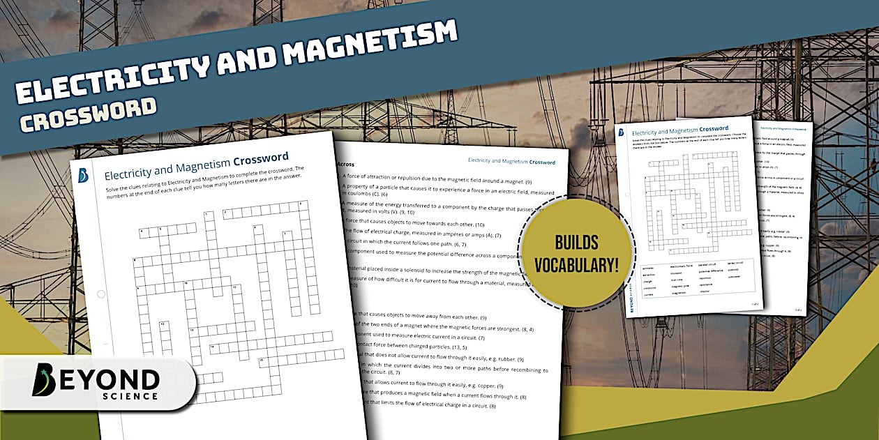 Electricity and Magnetism Crossword | Science | Beyond