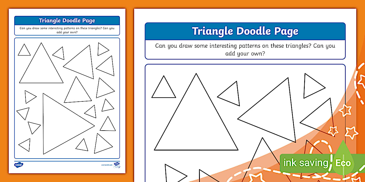Triangle Doodle Page (teacher made) - Twinkl
