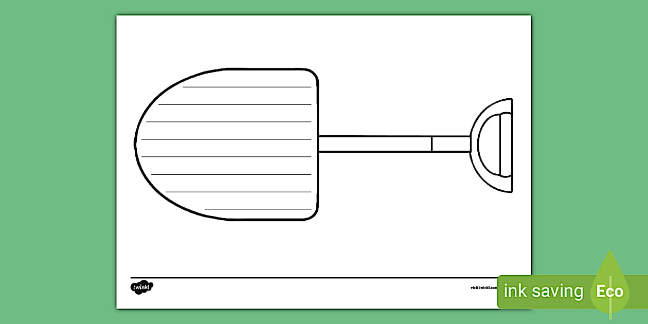 Shovel Writing Template (teacher made) - Twinkl