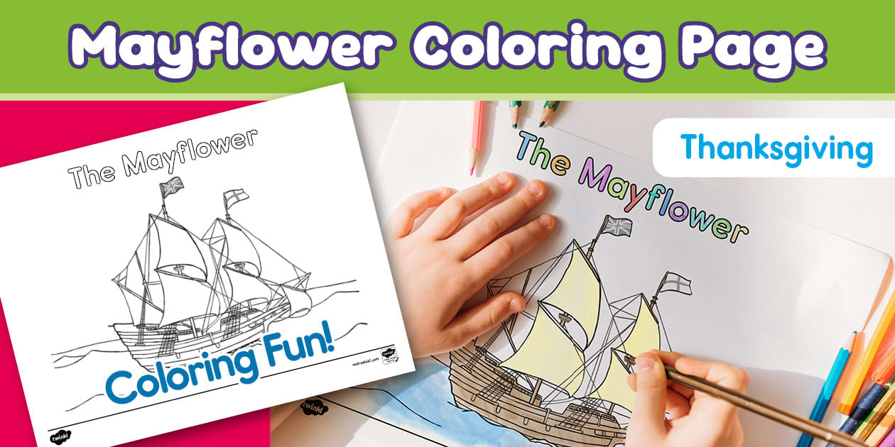 Mayflower Coloring Page | Art | Twinkl USA - Twinkl