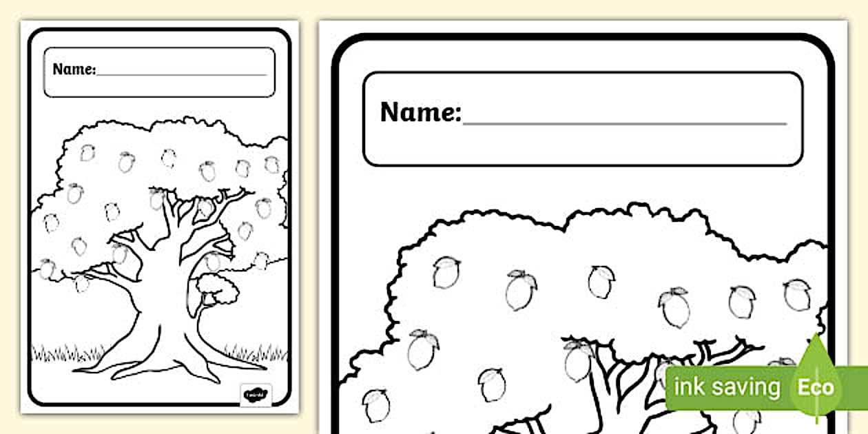Lemon Tree Colouring Book Cover (teacher made) - Twinkl