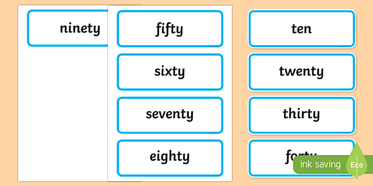 Counting in 10s in Words Activity (teacher made) - Twinkl