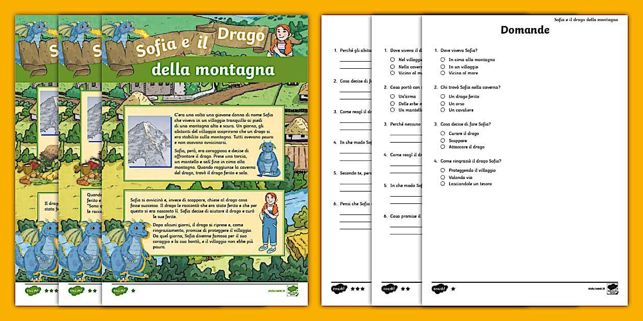 Sofia e il drago della montagna: lettura e comprensione