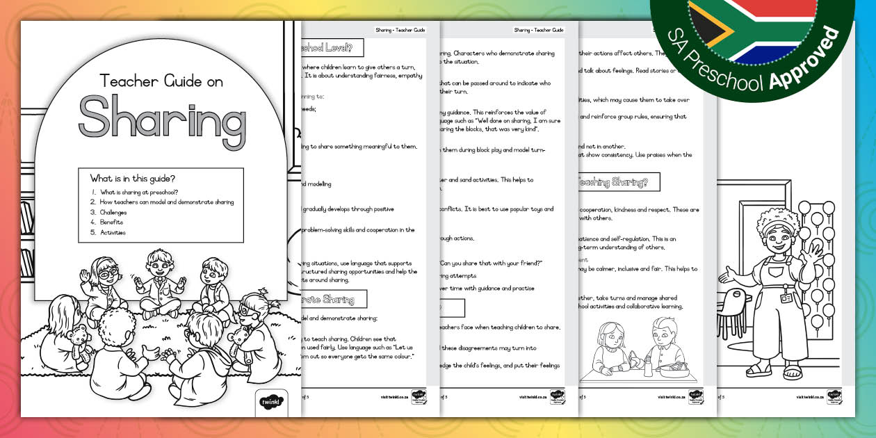 Preschool: Sharing – Teacher Guide (Teacher-Made) - Twinkl