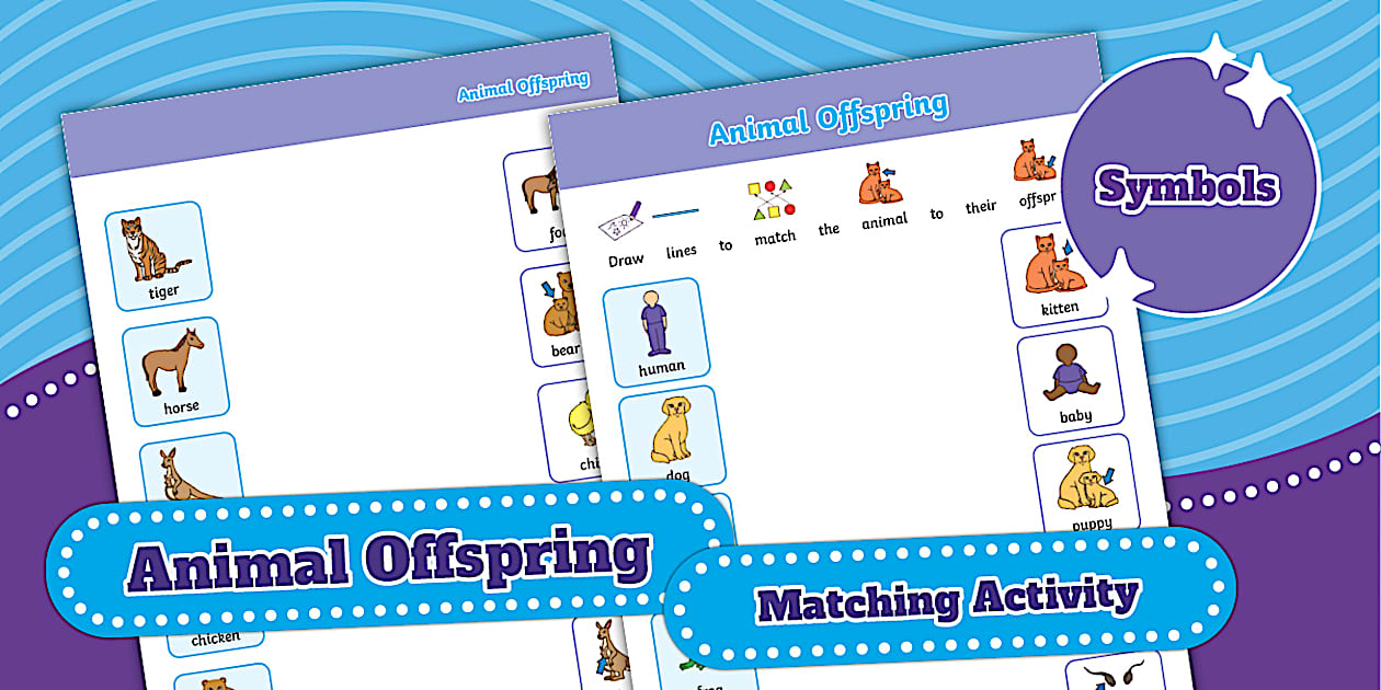 Twinkl Symbols: Science: Animal Offspring Matching Activity