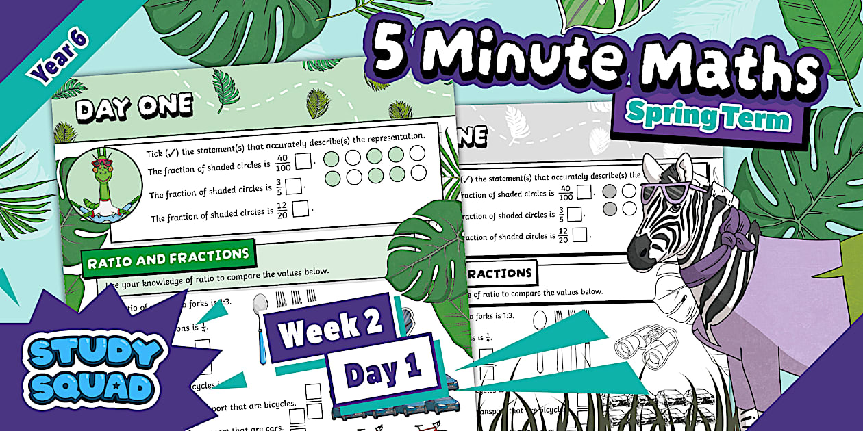 👉 Study Squad 5 Minute Maths - Year 6 Spring - Week 2 Day 1