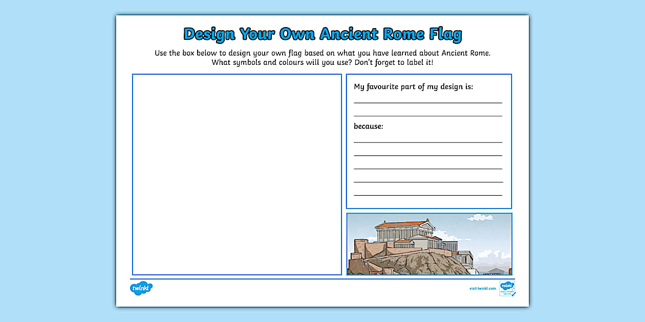 Design Your Own Ancient Rome Flag Activity (teacher made)